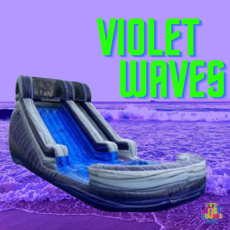 14 Foot Violet Waves Slide - Just Bounce ATL